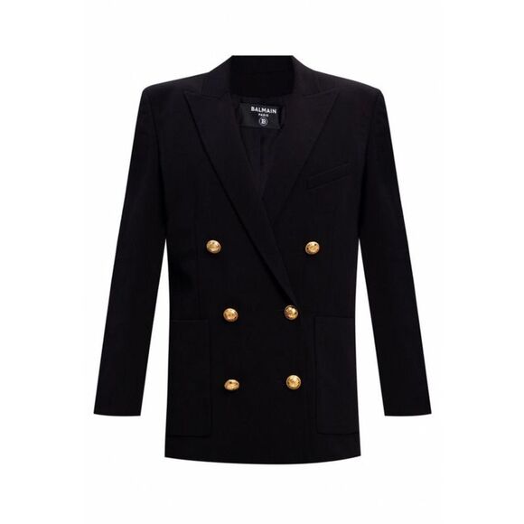 Balmain | Jackets & Coats | Balmain Doublebreasted Gold Button Blazer ...